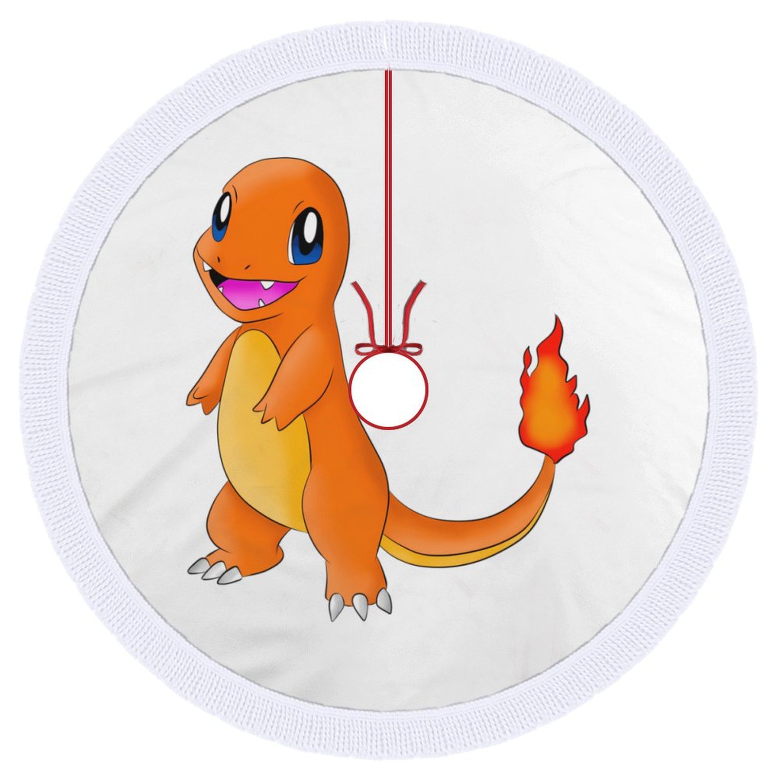 Pokemon Christmas tree skirt Christmas tree mat with fringe ornaments ...
