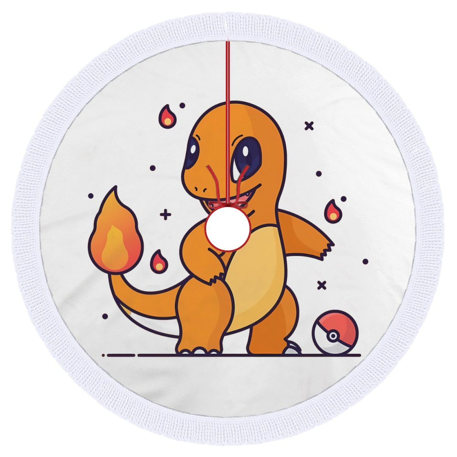 Pokemon Christmas tree skirt Christmas tree mat with fringe ornaments ...