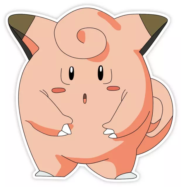 Pokemon Clefairy Sticker Phone Decal Water Bottle Stickers Car Decals ...