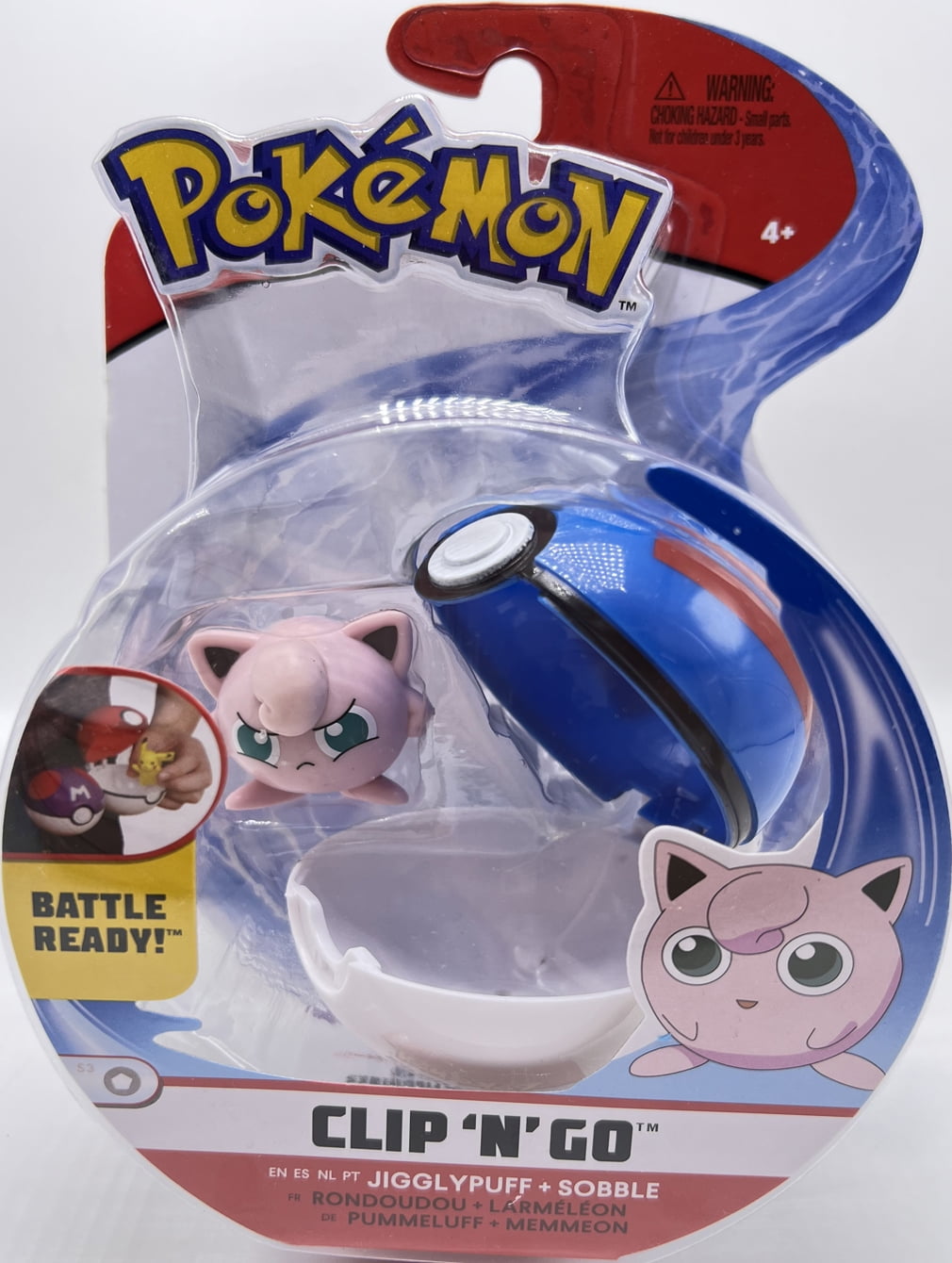 Pokemon Clip 'N' Go Jigglypuff with Poké Blue Ball - Walmart.com