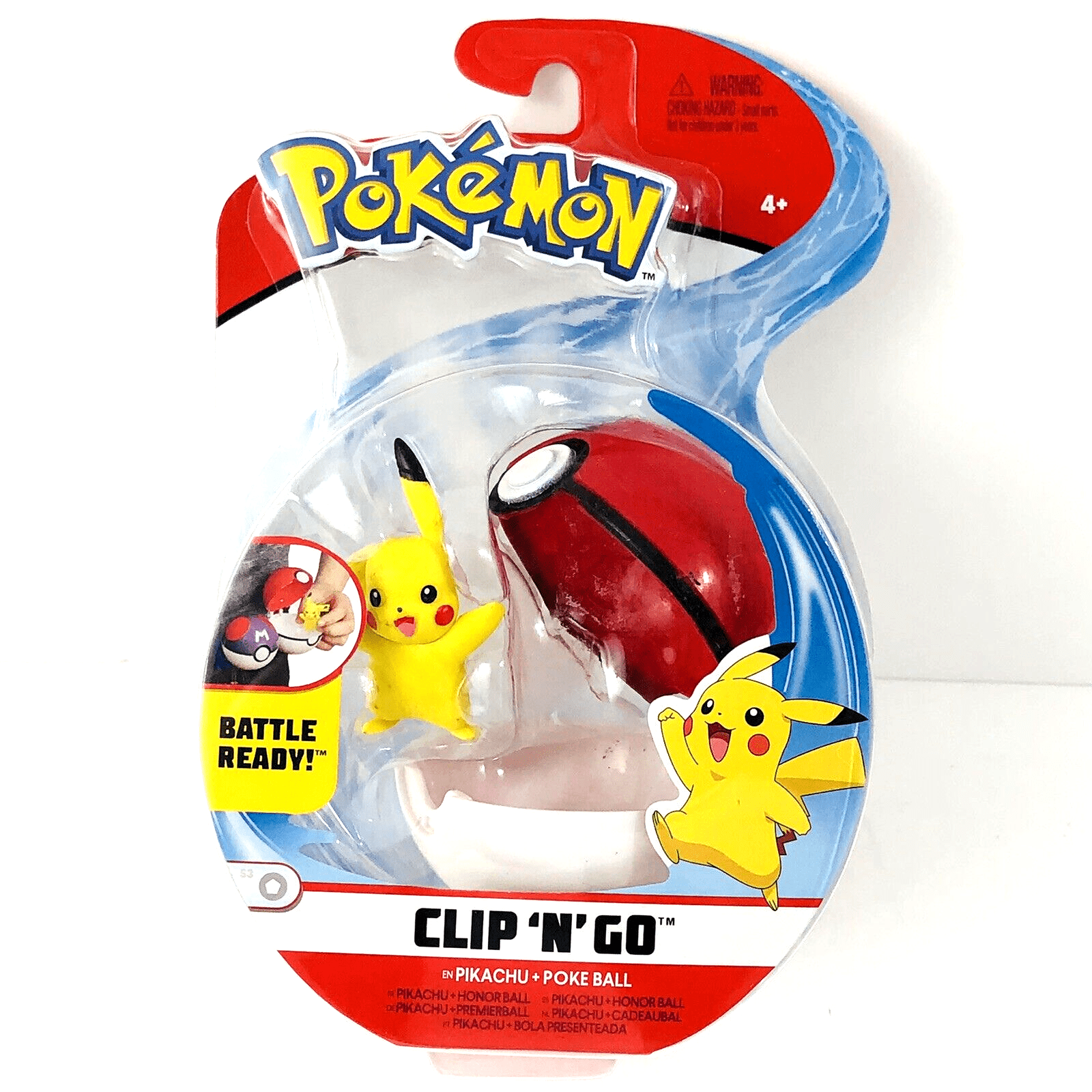 Pokemon Clip N Go Pikachu Figure and Poke Ball Battle Ready Toy ...