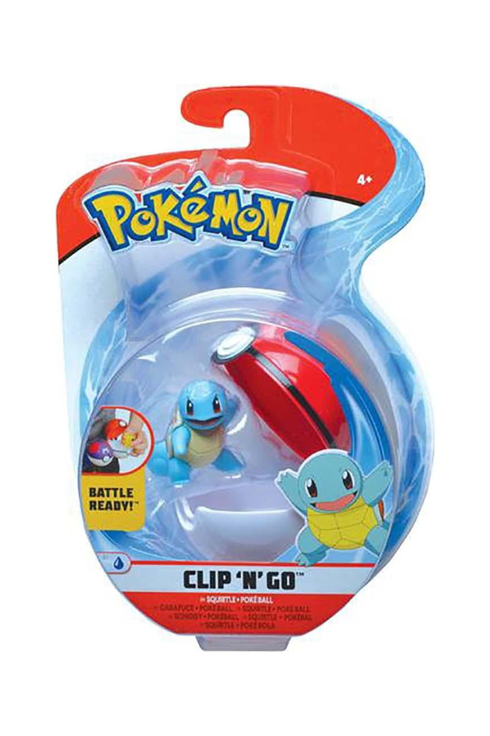 Pokemon Clip N Go Poke Ball Set | 2 Inch Squirtle & Poke Ball - Walmart.com