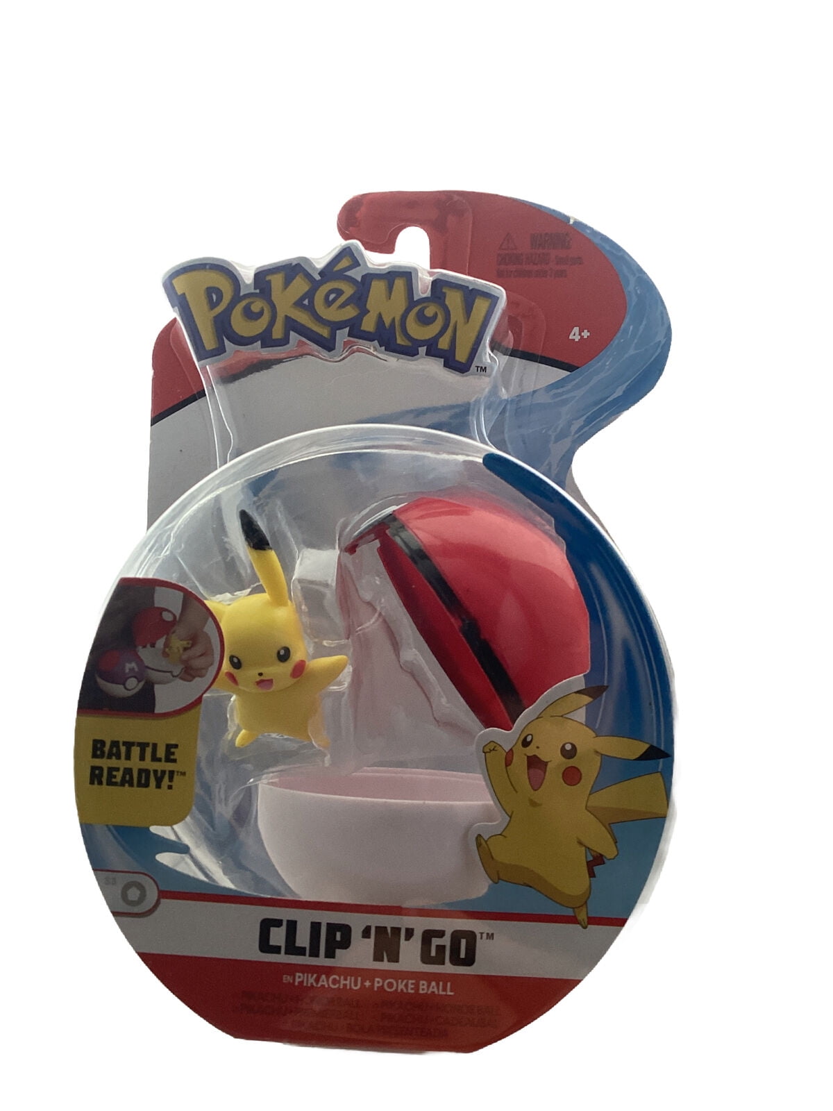 Pokemon Clip N Go Pokeball with Pikachu Figure + PokeBall - Walmart.com