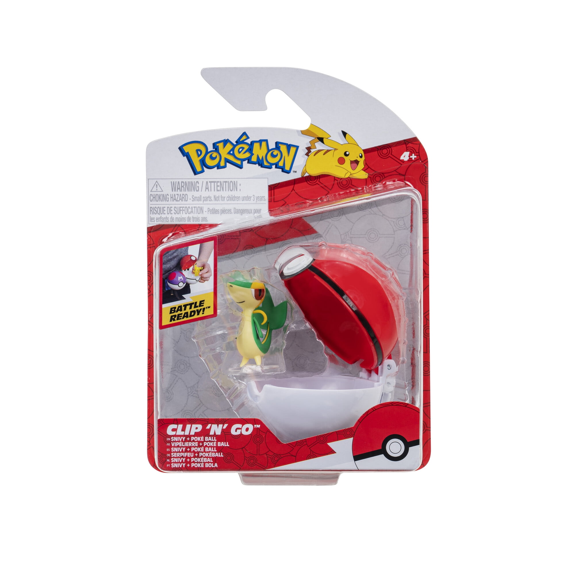 Pokemon Clip 'N' Go Snivy - Includes 2 inch Battle Figure & Poké Ball ...