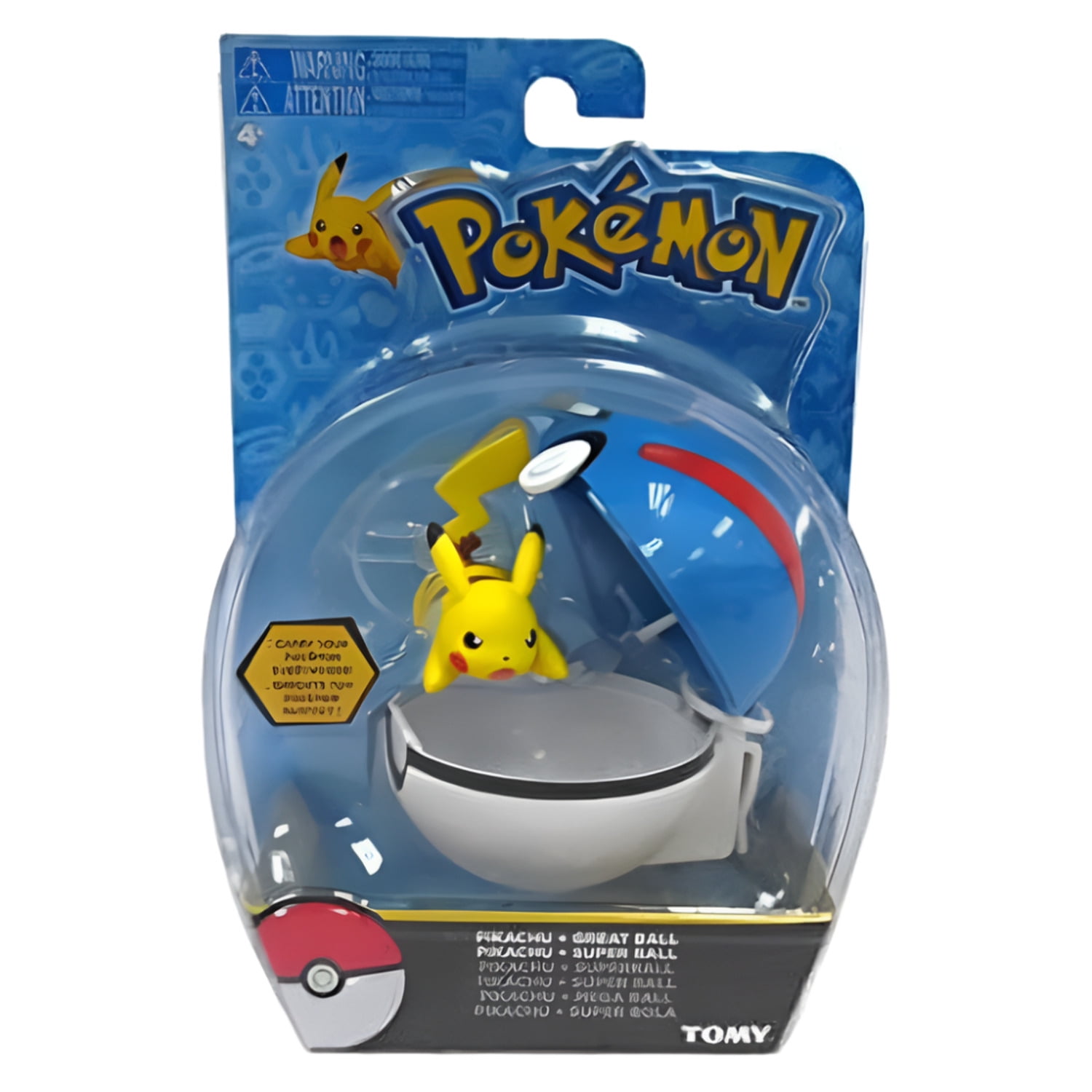 "Walmart Pokemon Clip 'n Carry Poke Ball Set with 2"" Pikachu Figure ...