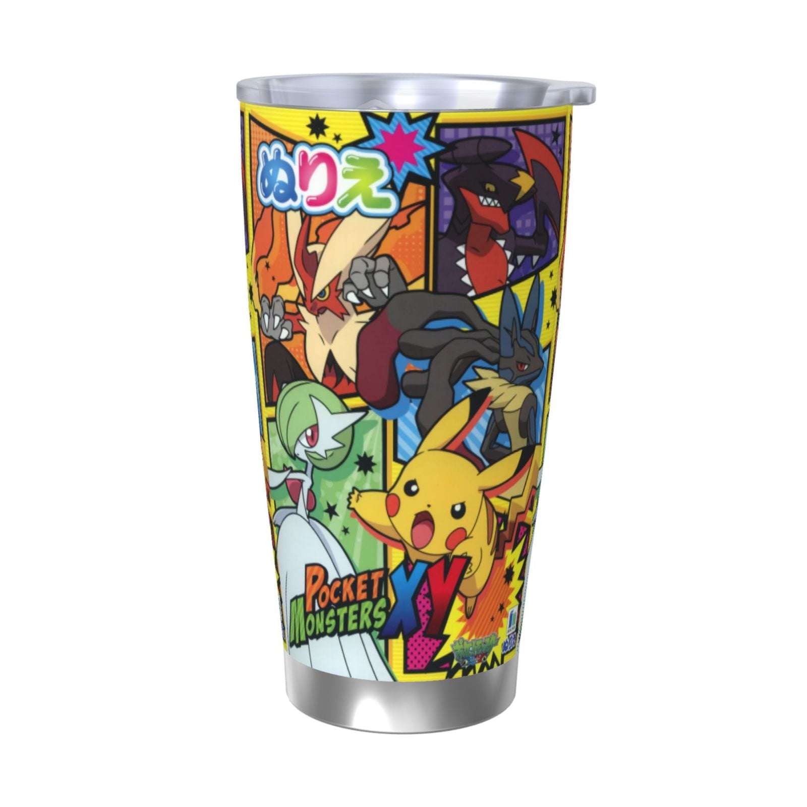 Pokemon Coloring Book Tumbler with Lid Stainless Steel Insulated ...