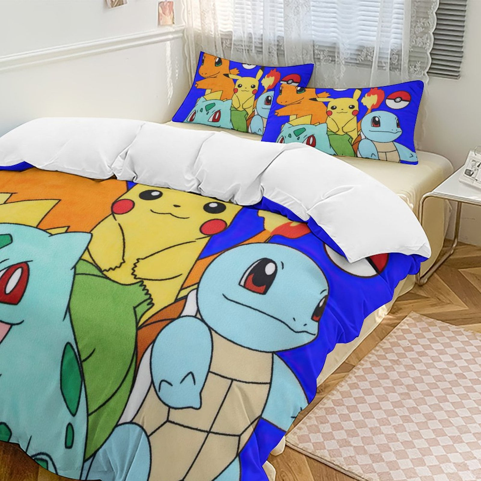 Pokemon Comforter 3 Pieces Sets - Soft Warm Fluffy Bedding - 1 Anime ...