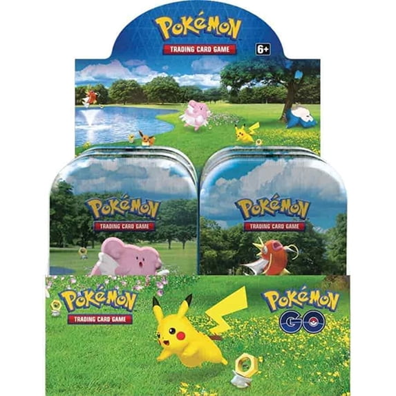 Pokemon TCG: Pokemon Go Mini Tin Display - 10 Tins - 2 Booster Packs ...