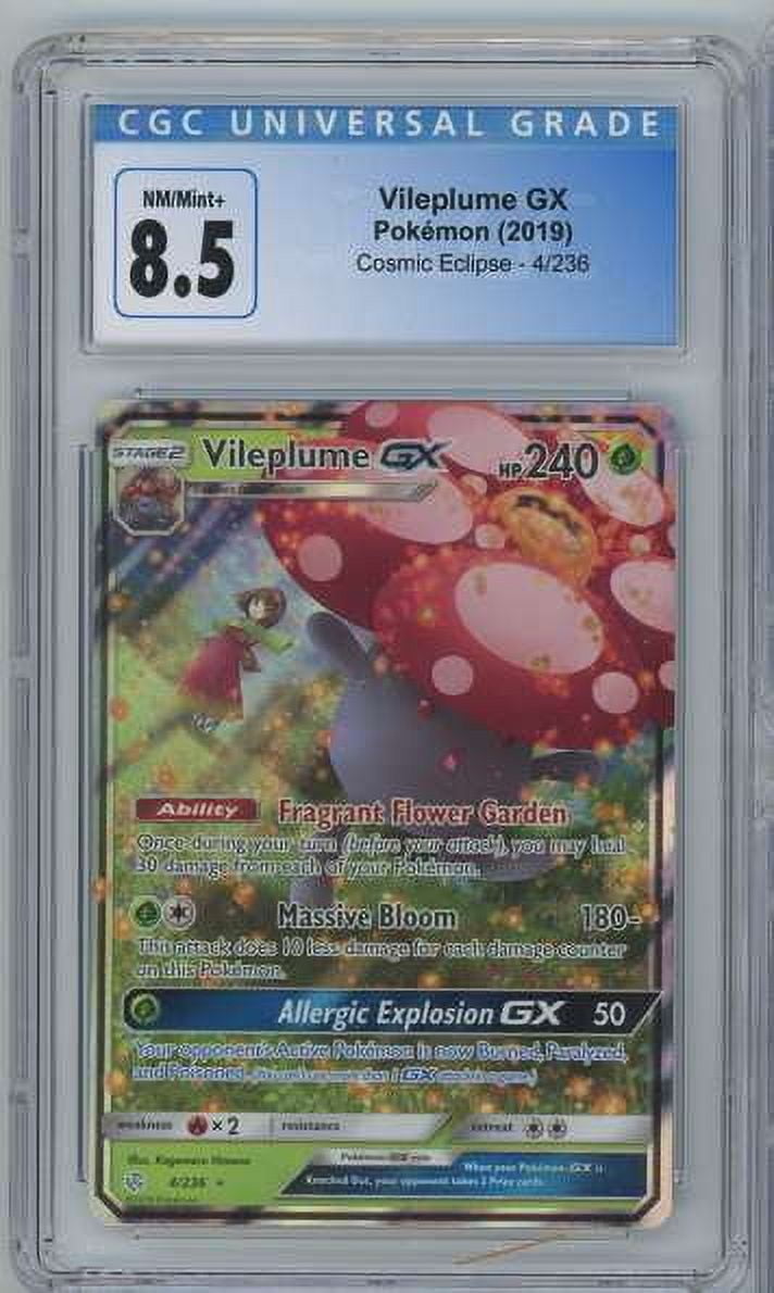 Pokemon Cosmic Eclipse Vileplume GX Graded Card (CGC 8.5) - Walmart.com