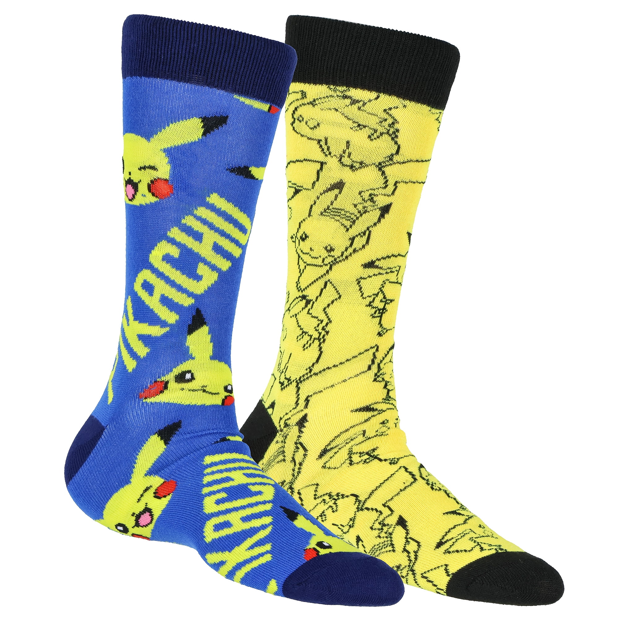 Pokemon Crew Socks Pikachu Expressions and Pikachu Battle Stance 2 ...