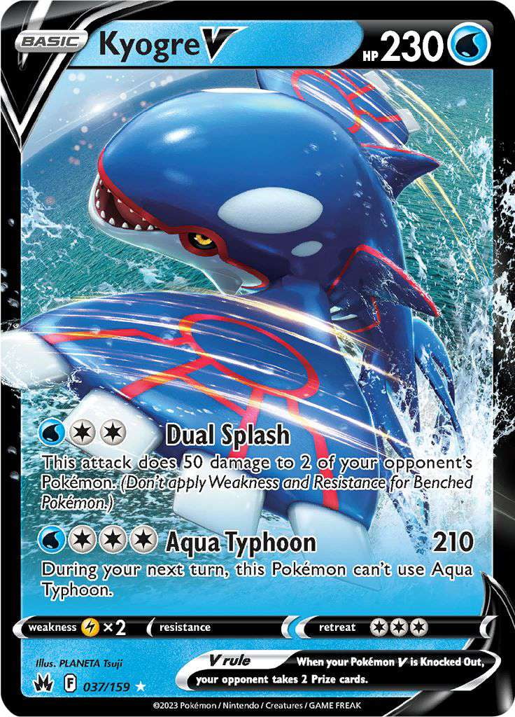 Pokemon Crown Zenith Holo Rare Rare Holo Kyogre V #37 - Walmart.com