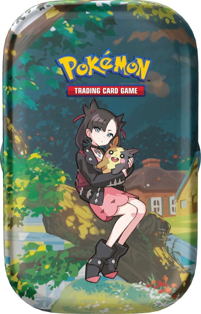 Pokemon Crown Zenith Marnie with Morpeko Mini Tin Set (2 Booster Packs ...