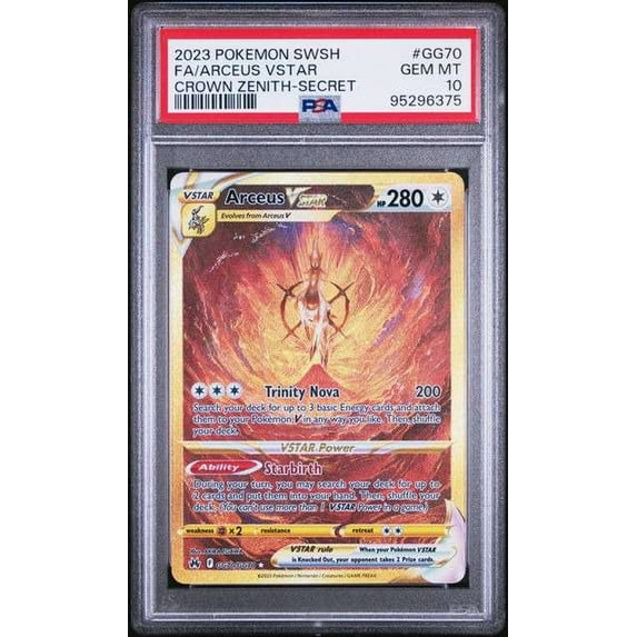 Pokemon Crown Zenith Secret Rate Arceus VSTAR (PSA 10) - Walmart.com