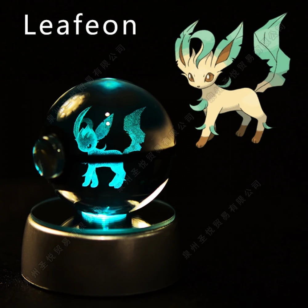Pokemon Crystal Ball 3D Pikachu Gengar Mewtwo Night Light Lamp Pokeball ...