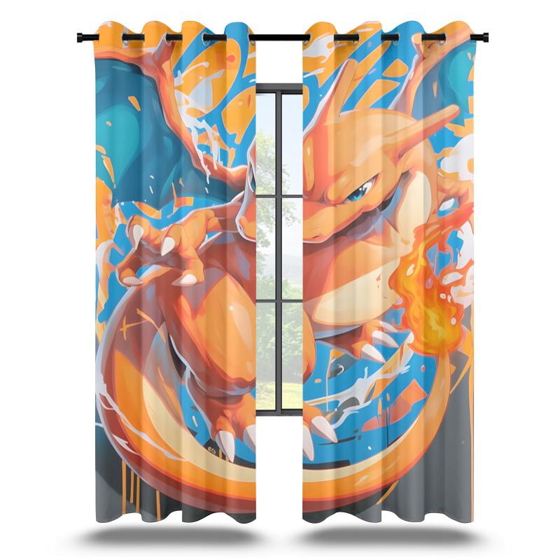 Pokemon Curtains Cartoon Character Curtains for Boys Girls Bedroom ...