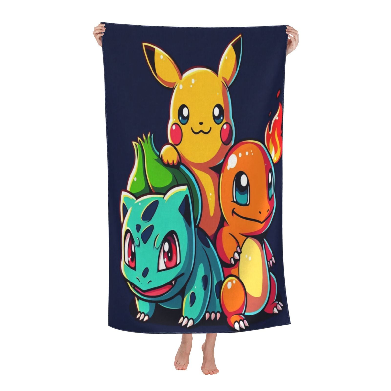 Pokemon-Cute Charmander Squirtle Beach Towel 32x52 Inch,Microfiber ...