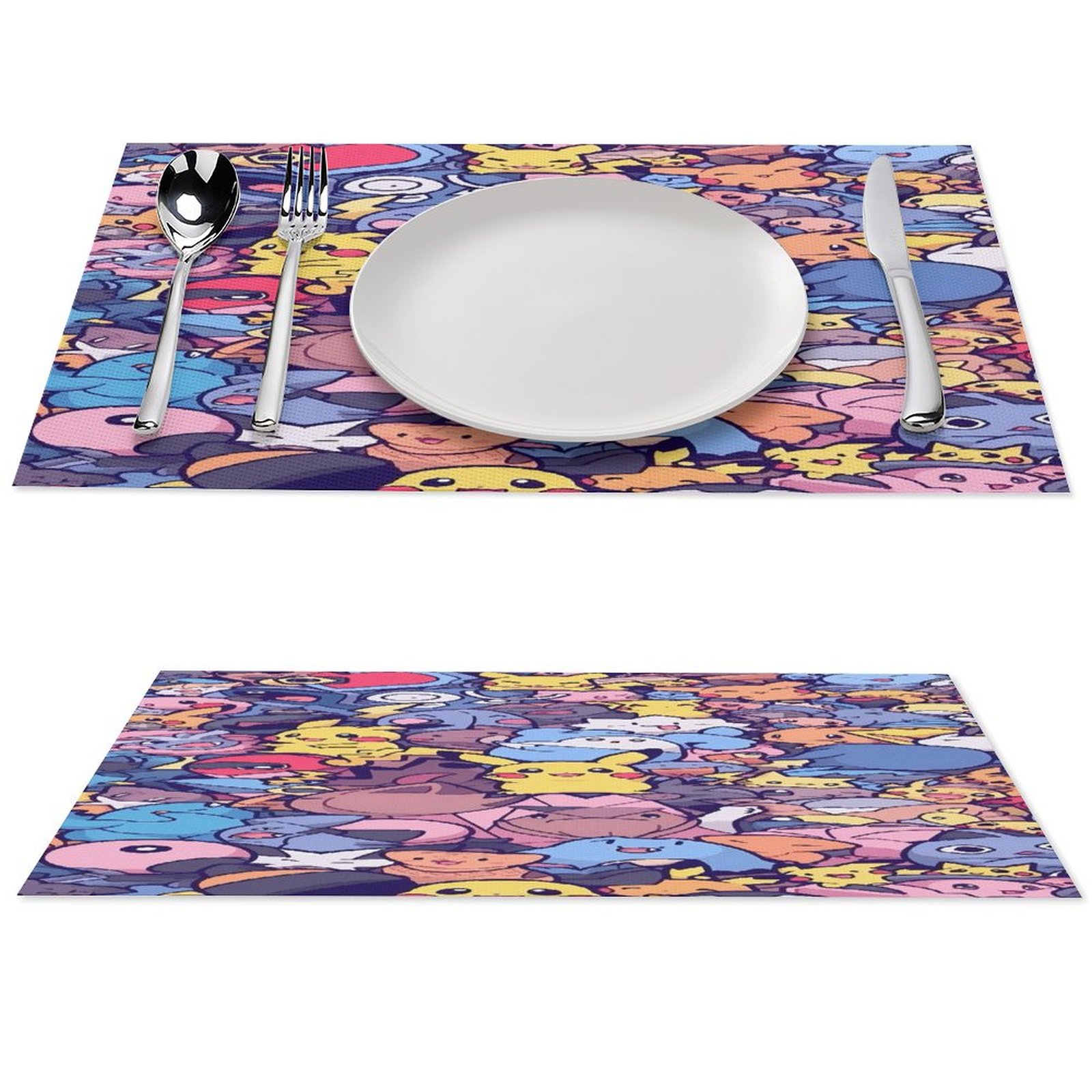 Pokemon Cute cartoon table mat non-slip heat-resistant washable 6 PCS ...