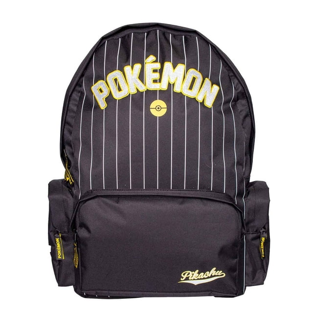 Pokemon Deluxe Backpack Varsity Logo new Official Black - Walmart.com