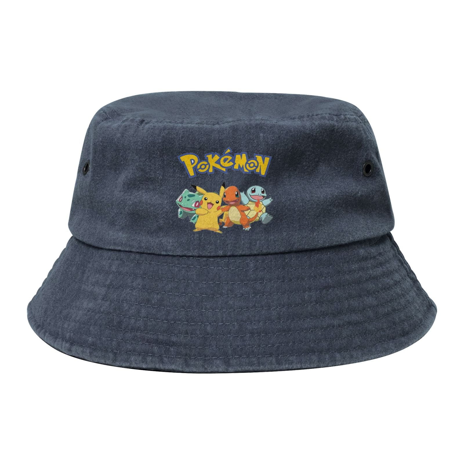 Pokemon Denim Bucket Hat Plain Bucket Hat Cowboy Denim Fisherman Hat ...