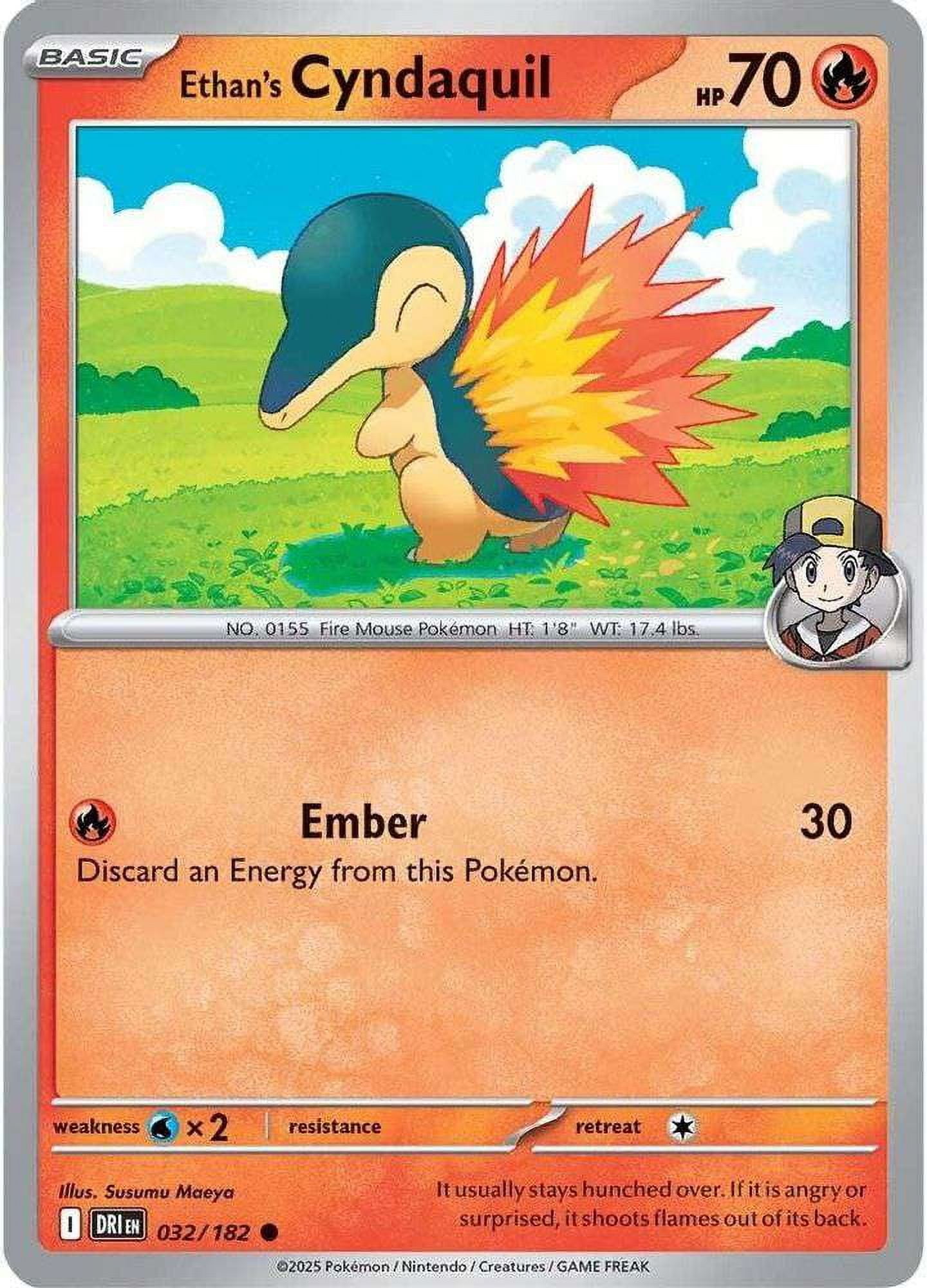 Pokemon Destined Rivals Common Ethan's Cyndaquil #32 - Walmart.com