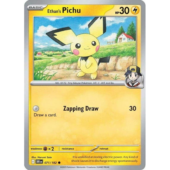 Pokemon Destined Rivals Common Ethan's Pichu #71 - Walmart.com