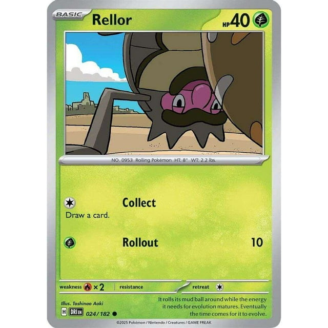 Pokemon Destined Rivals Common Rellor #24 - Walmart Business Supplies