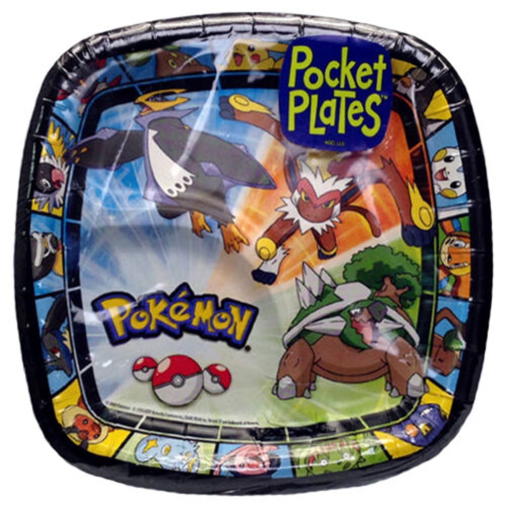 Pokemon 'Diamond and Pearl' Small Paper Pocket Plates (8ct) - Walmart.com