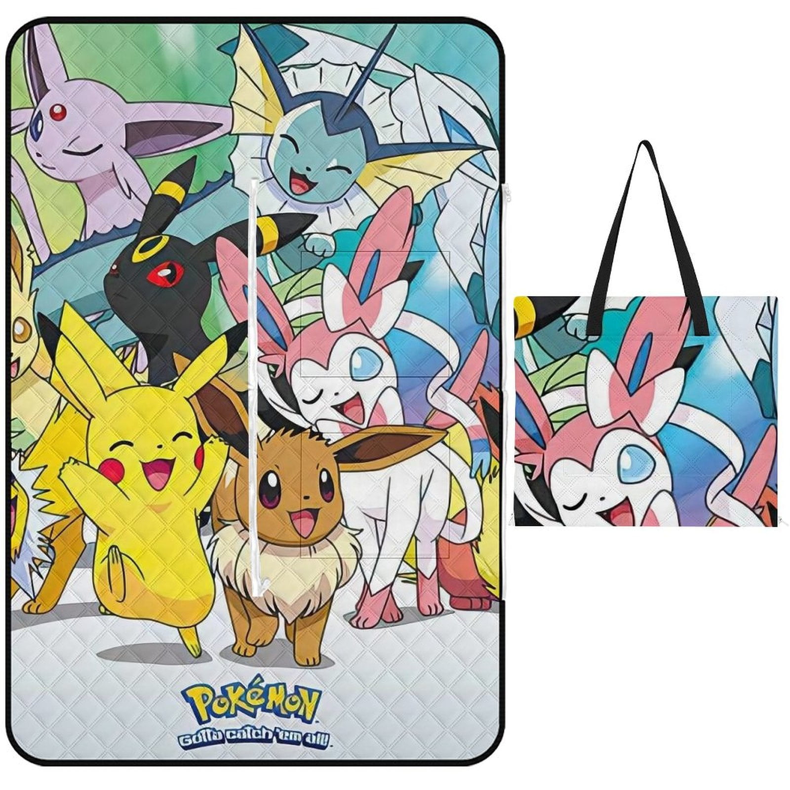 Pokemon Eeve Charmander Squirtle Bulbasaur Extra Large Picnic Outdoor ...