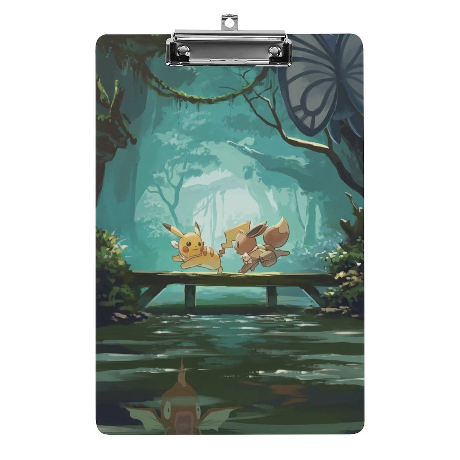 Pokemon-Eeve454 Acrylic Clipboard A4 Size, Standard Letter Clip Board with Stainless Steel ...