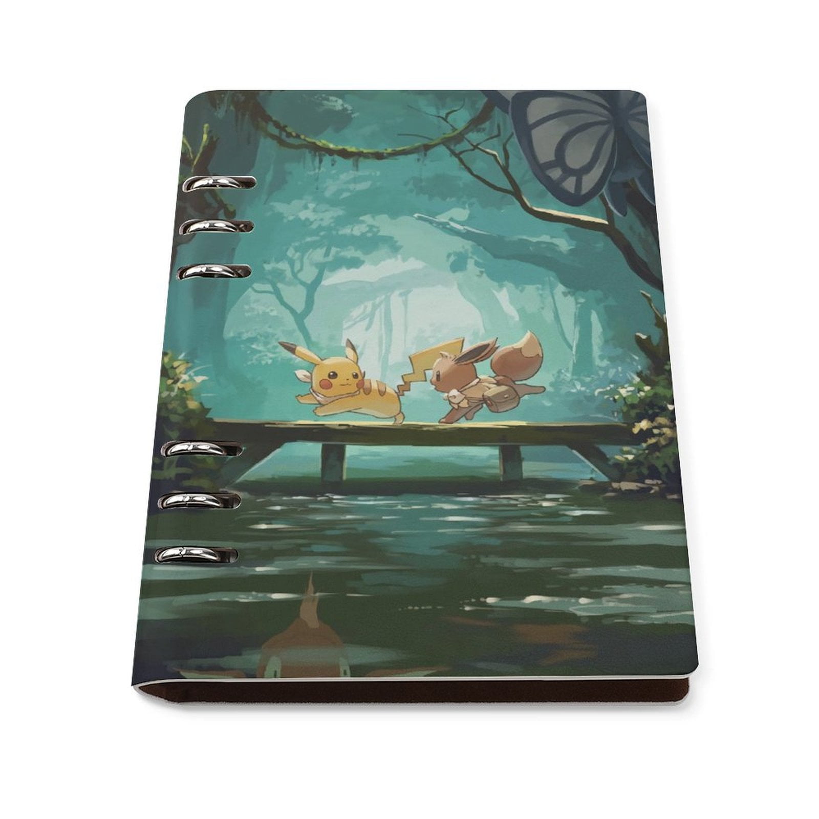 Pokemon-Eeve454 Refillable Leather A5 Loose Leaf Notebook, Loose Leaf ...