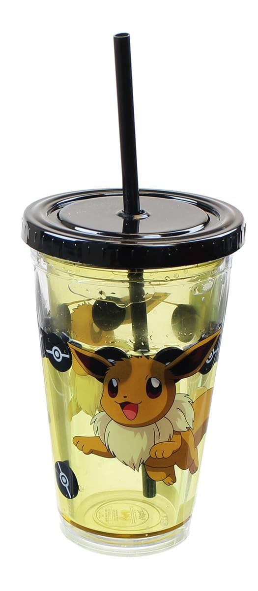 Pokemon Eevee 18oz Carnival Cup w/ Floating Confetti Pokeballs ...