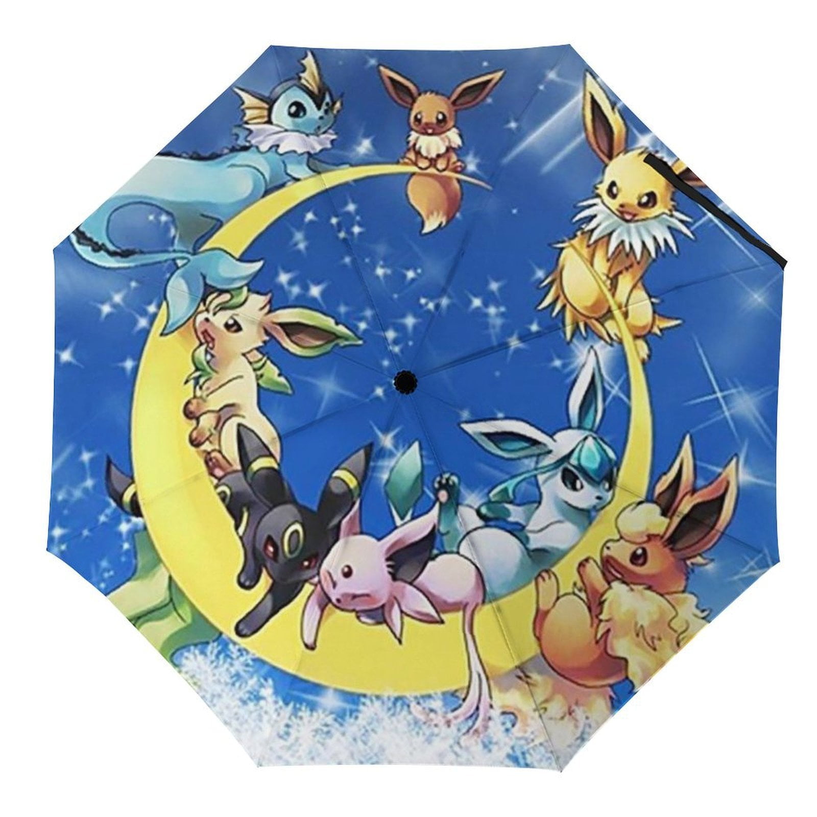 Pokemon_Eevee 3 Fold Umbrella Automatic Open-close Cartoon UV Resistant ...