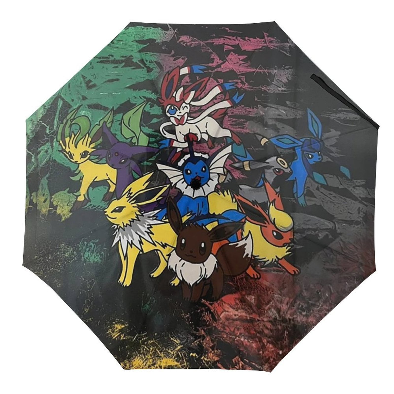 Pokemon_Eevee 3 Fold Umbrella Automatic Open-close Cartoon UV Resistant ...