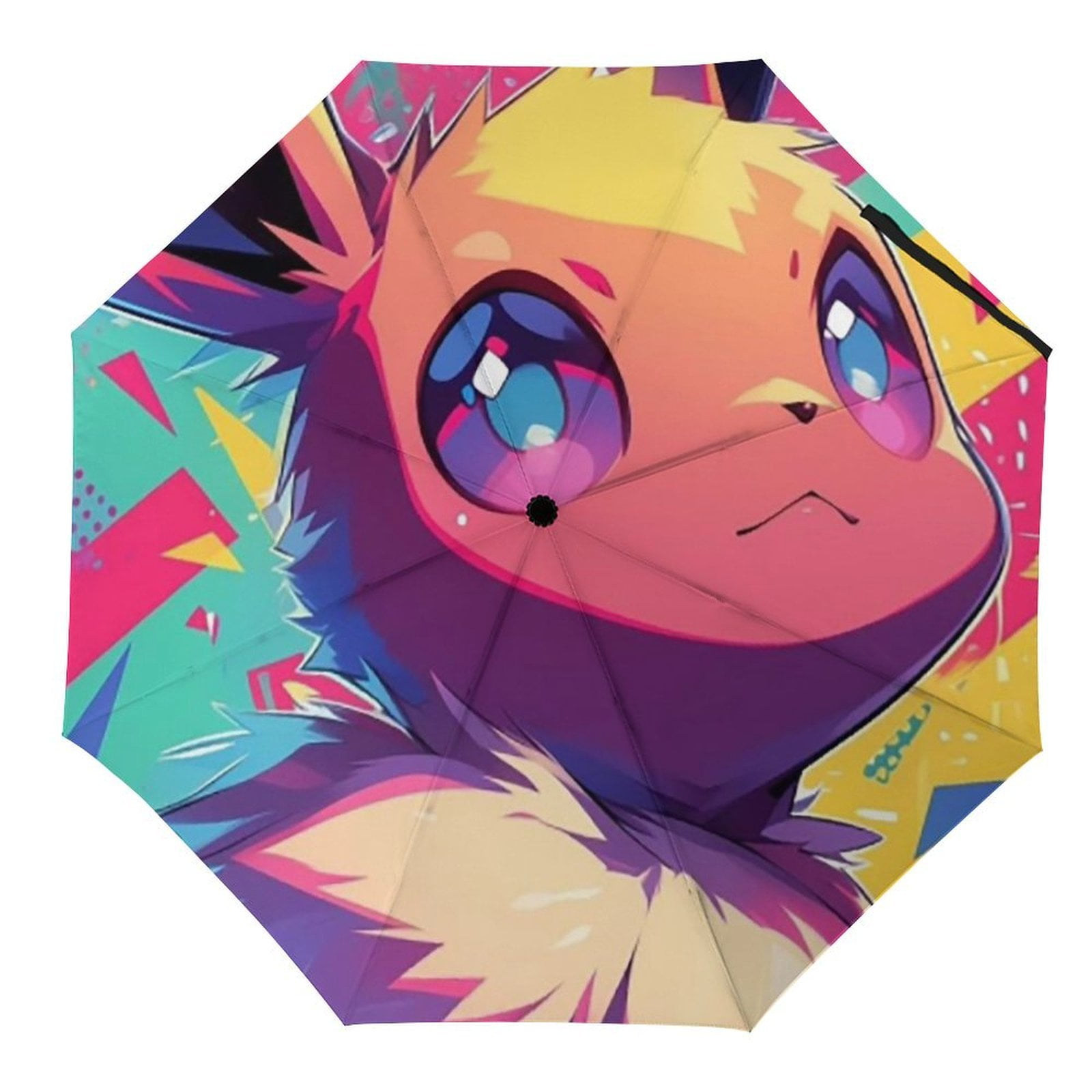 Pokemon_Eevee 3 Fold Umbrella Automatic Open-close Cartoon UV Resistant ...
