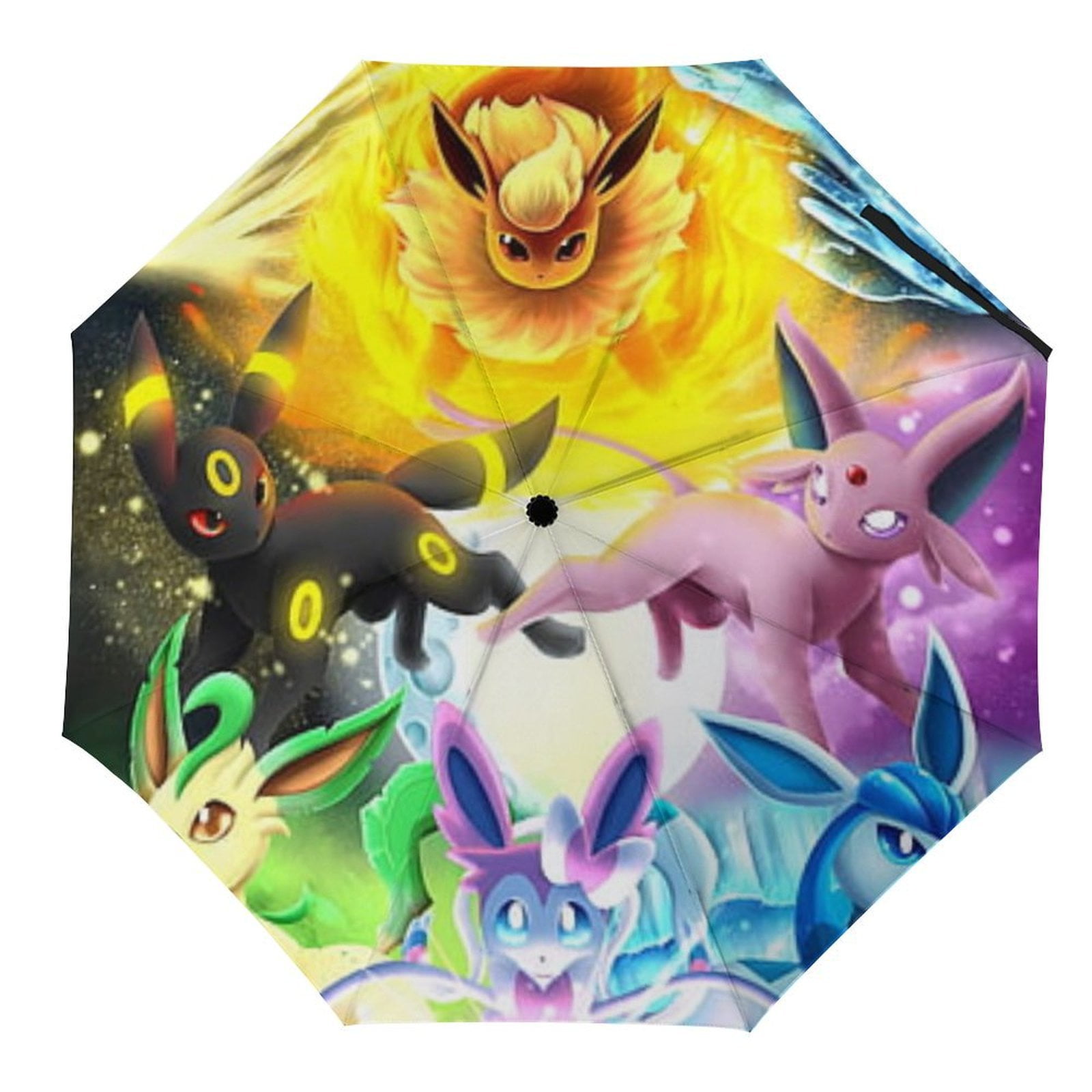 Pokemon_Eevee 3 Fold Umbrella Automatic Open-close Cartoon UV Resistant ...