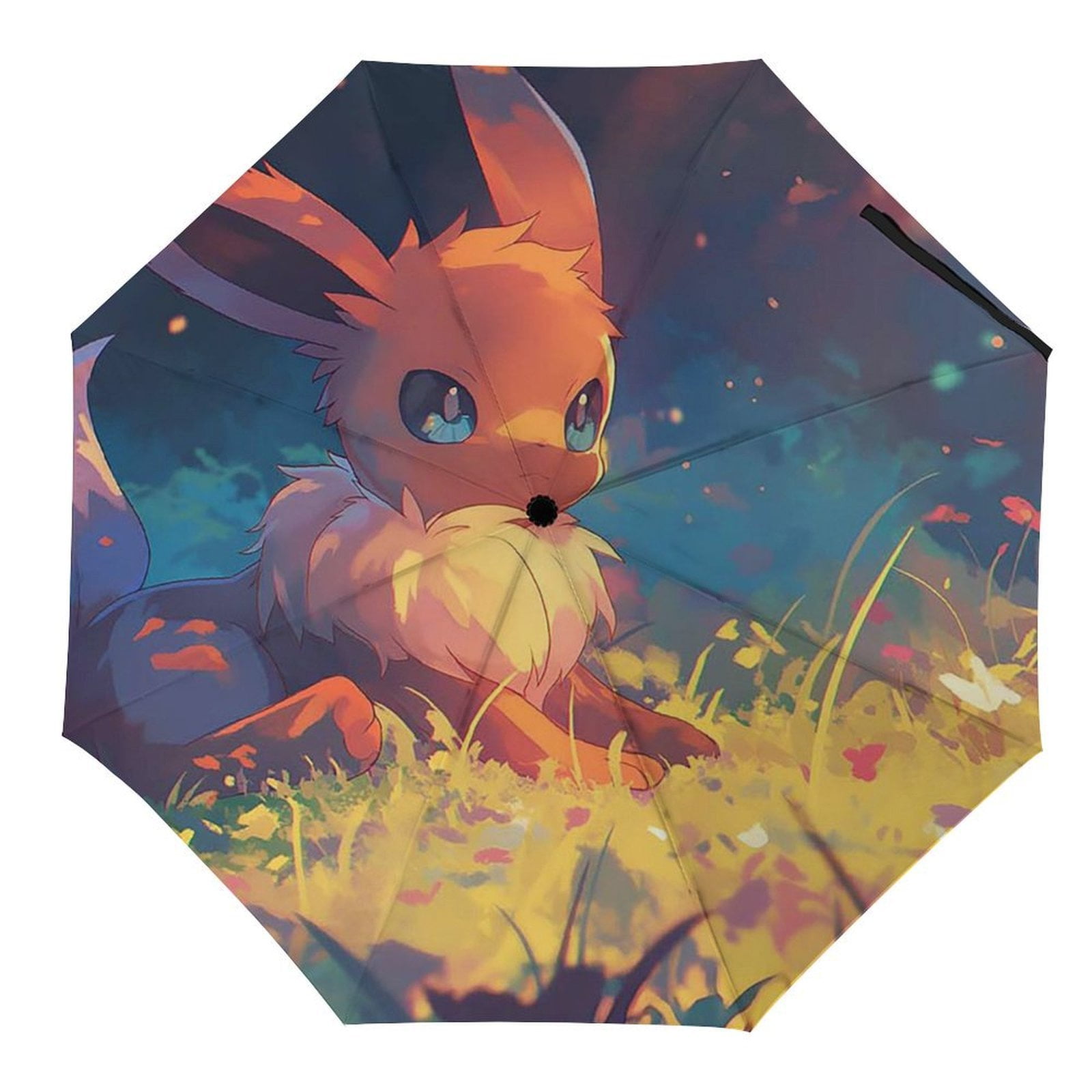 Pokemon_Eevee 3 Fold Umbrella Automatic Open-close Cartoon UV Resistant ...