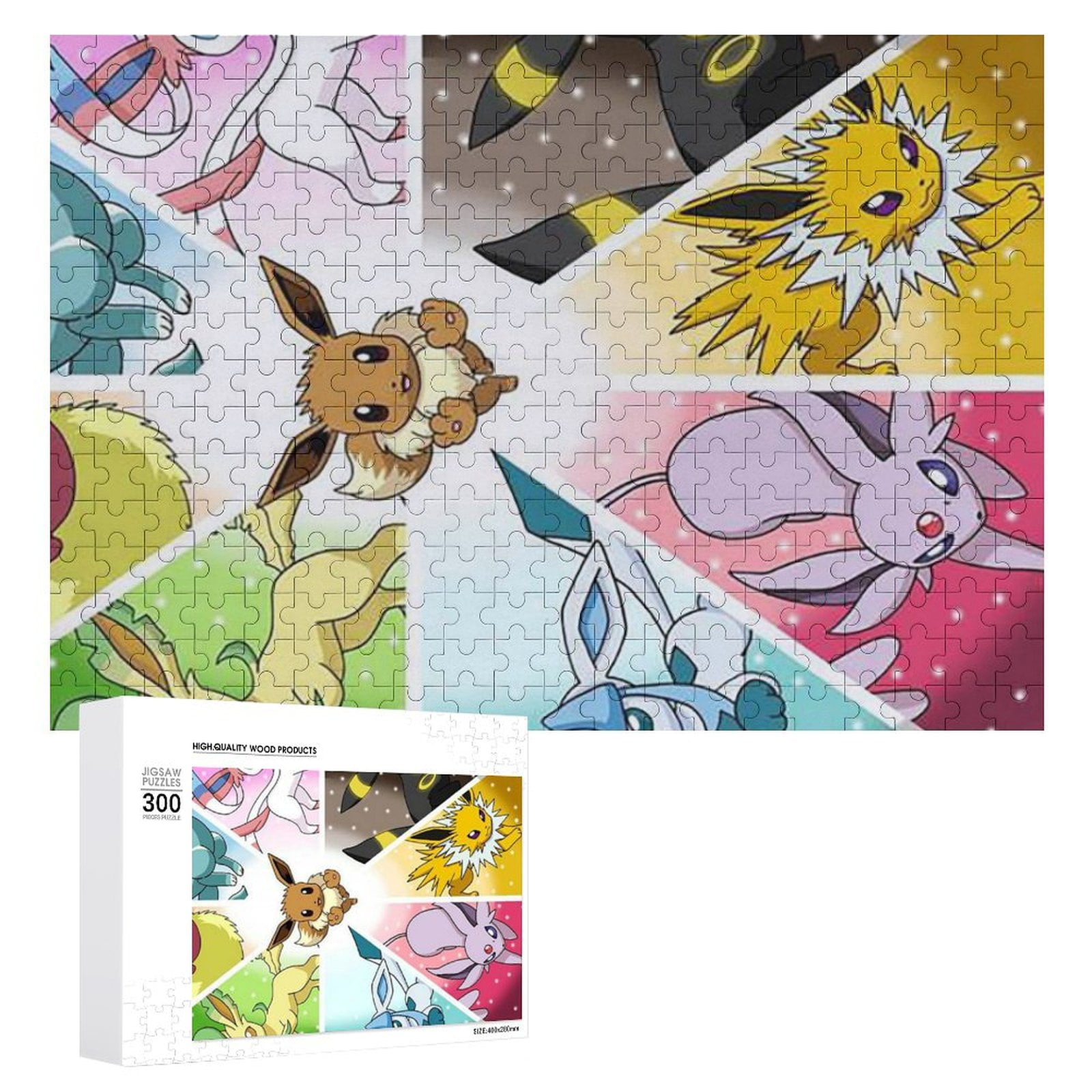 Pokemon_Eevee 300 Pieces Wooden Puzzles for Kids Adults Puzzles Gift ...