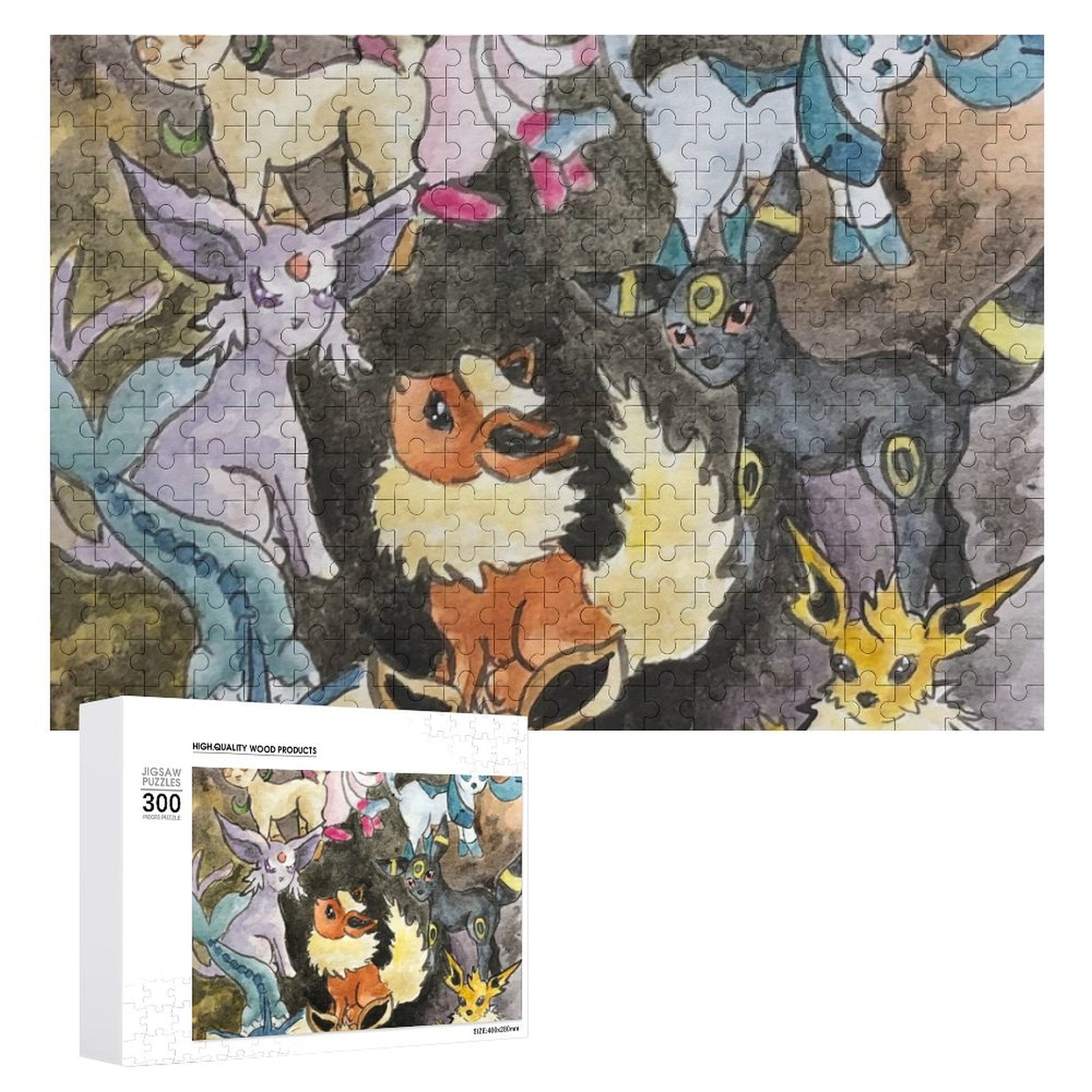 Pokemon_Eevee 300 Pieces Wooden Puzzles for Kids Adults Puzzles Gift ...