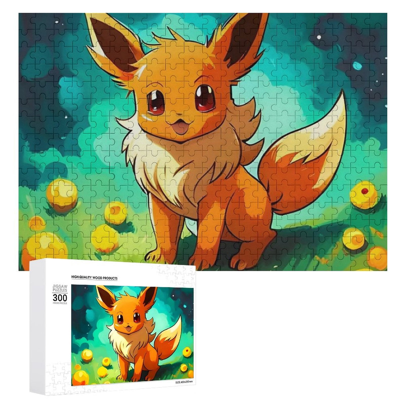 Pokemon_Eevee 300 Pieces Wooden Puzzles for Kids Adults Puzzles Gift ...