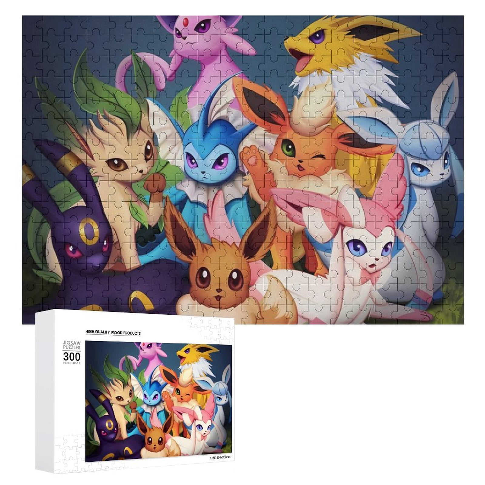 Pokemon_Eevee 300 Pieces Wooden Puzzles for Kids Adults Puzzles Gift ...