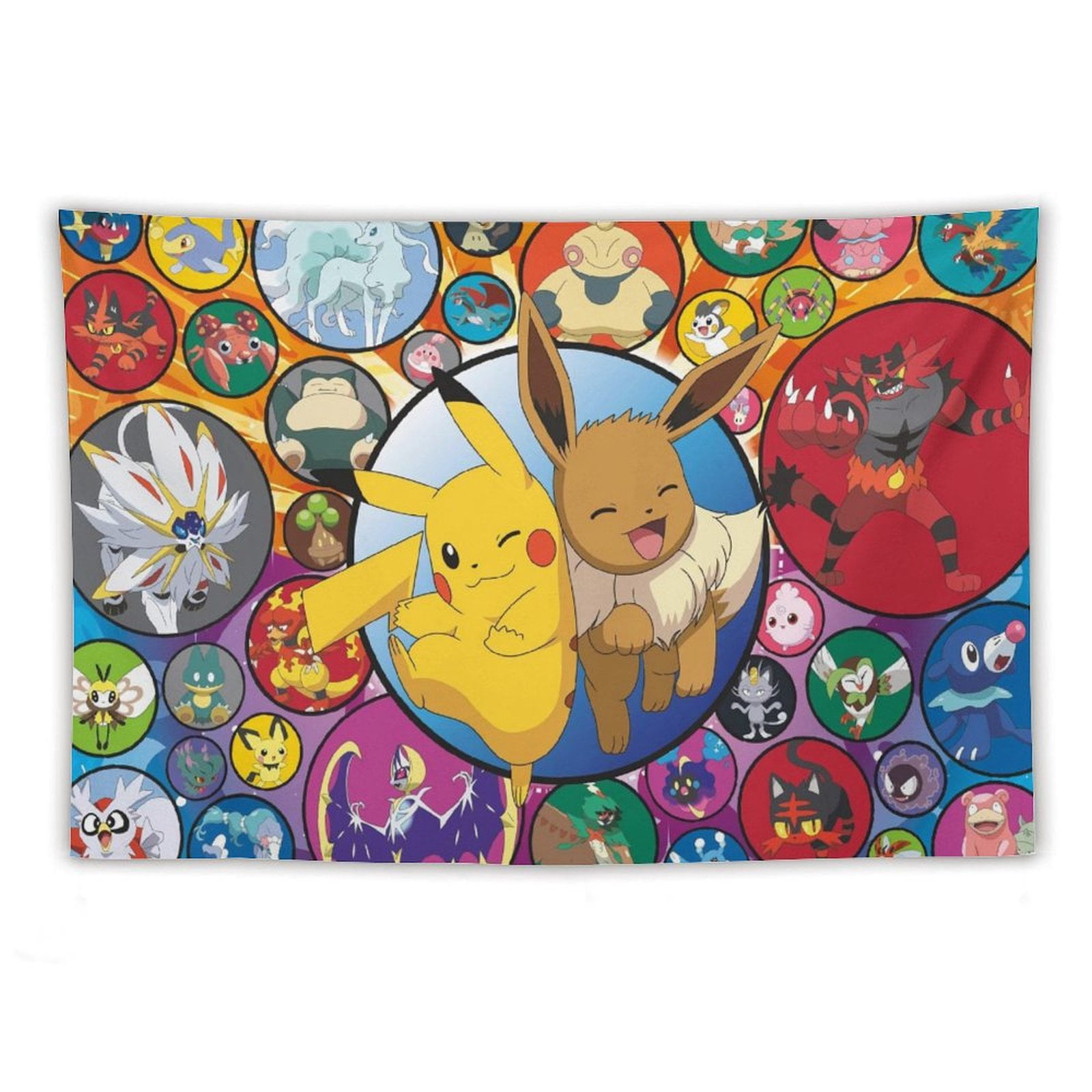 Pokemon&Eevee Alola Region Tapestry,Pokemon&Eevee Alola Region Wall ...