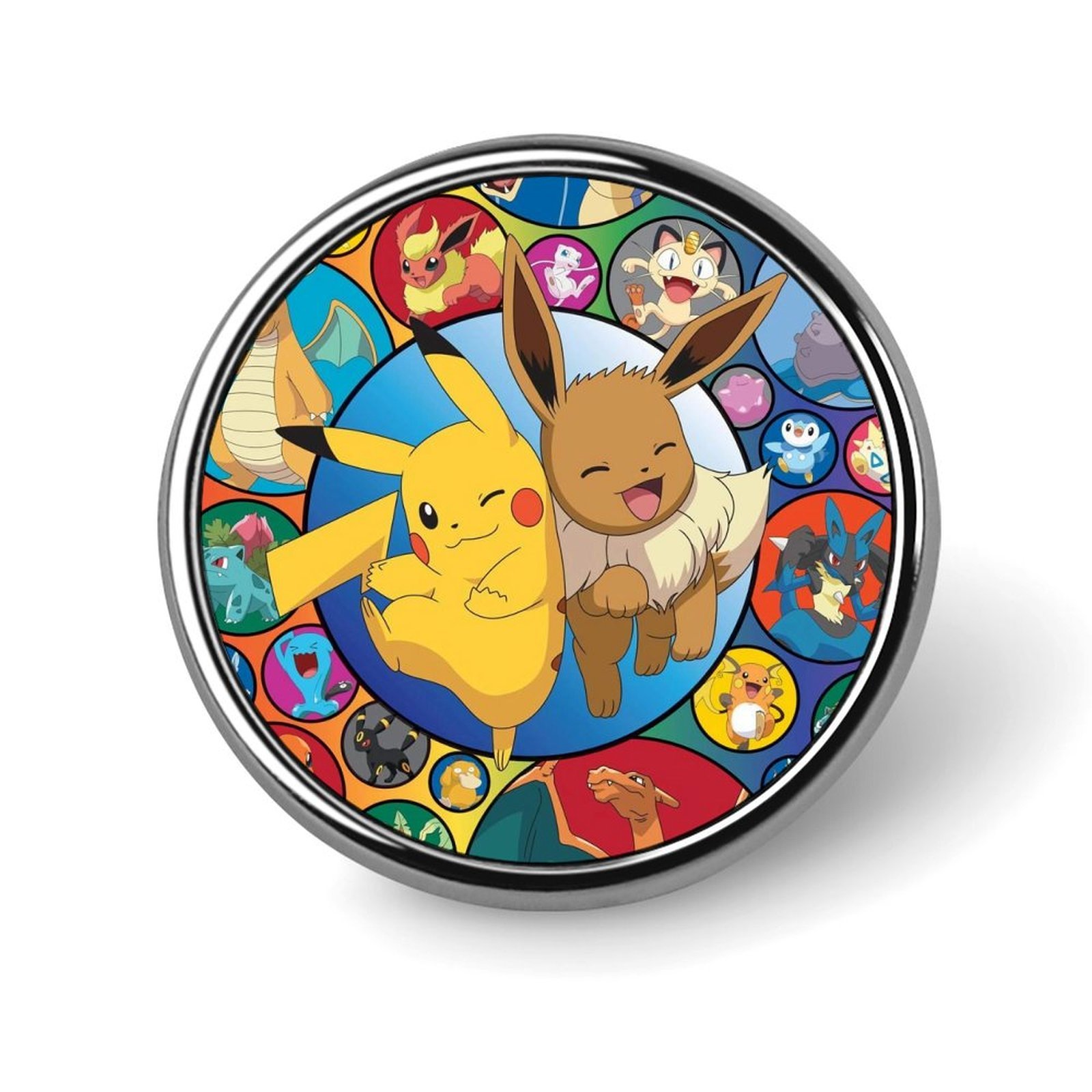 Pokemon Eevee Bubbles DIY Round Badge Aluminum Alloy Badges Fashionable ...