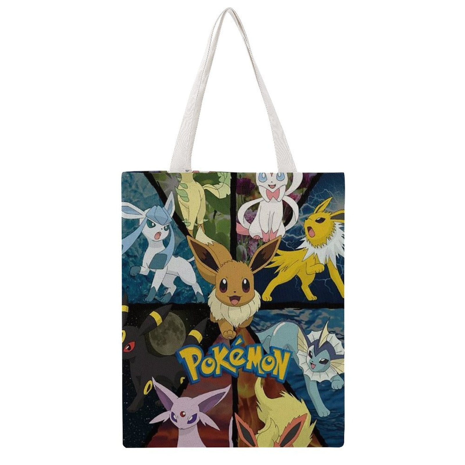 Pokemon Eevee Canvas Tote Bag Beautiful Cute Shopping Tote Bag Reusable ...