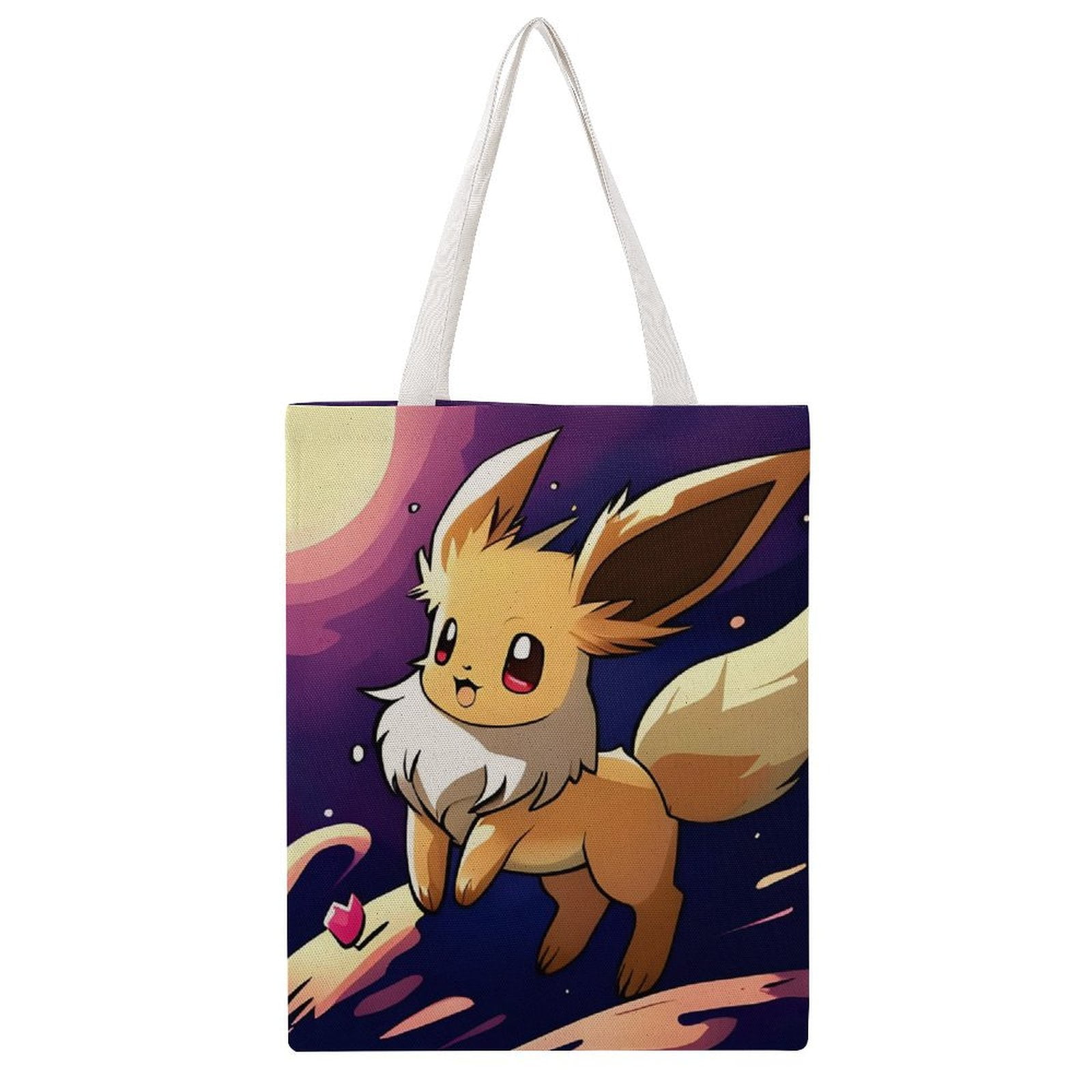 Pokemon Eevee Canvas Tote Bag Beautiful Cute Shopping Tote Bag Reusable ...