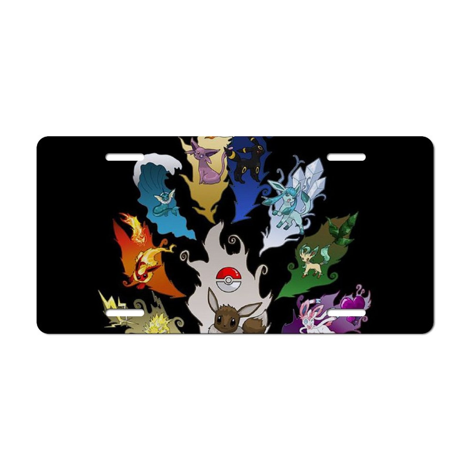 Pokemon_Eevee Car License Plate Cute Anime License Plate Covers Holder ...