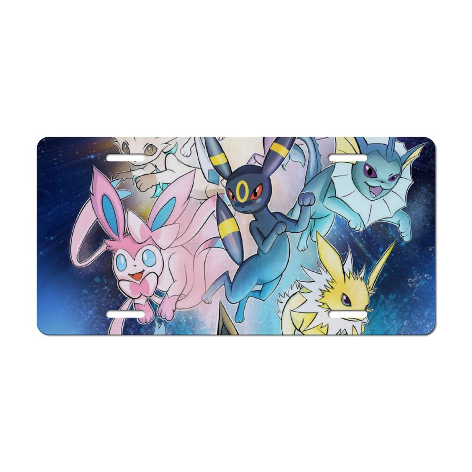 Pokemon_Eevee Car License Plate Cute Anime License Plate Covers Holder ...