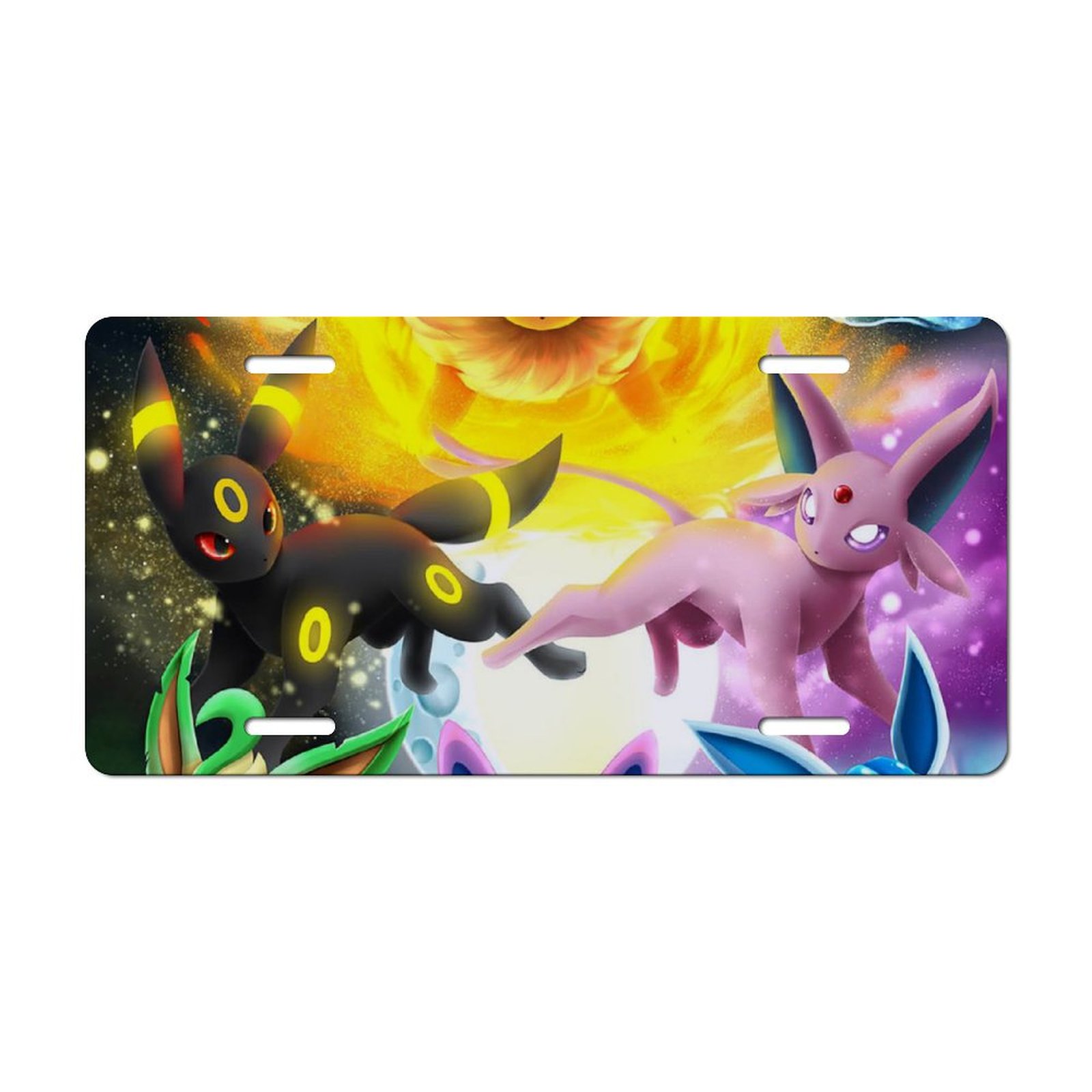 Pokemon_Eevee Car License Plate Cute Anime License Plate Covers Holder ...