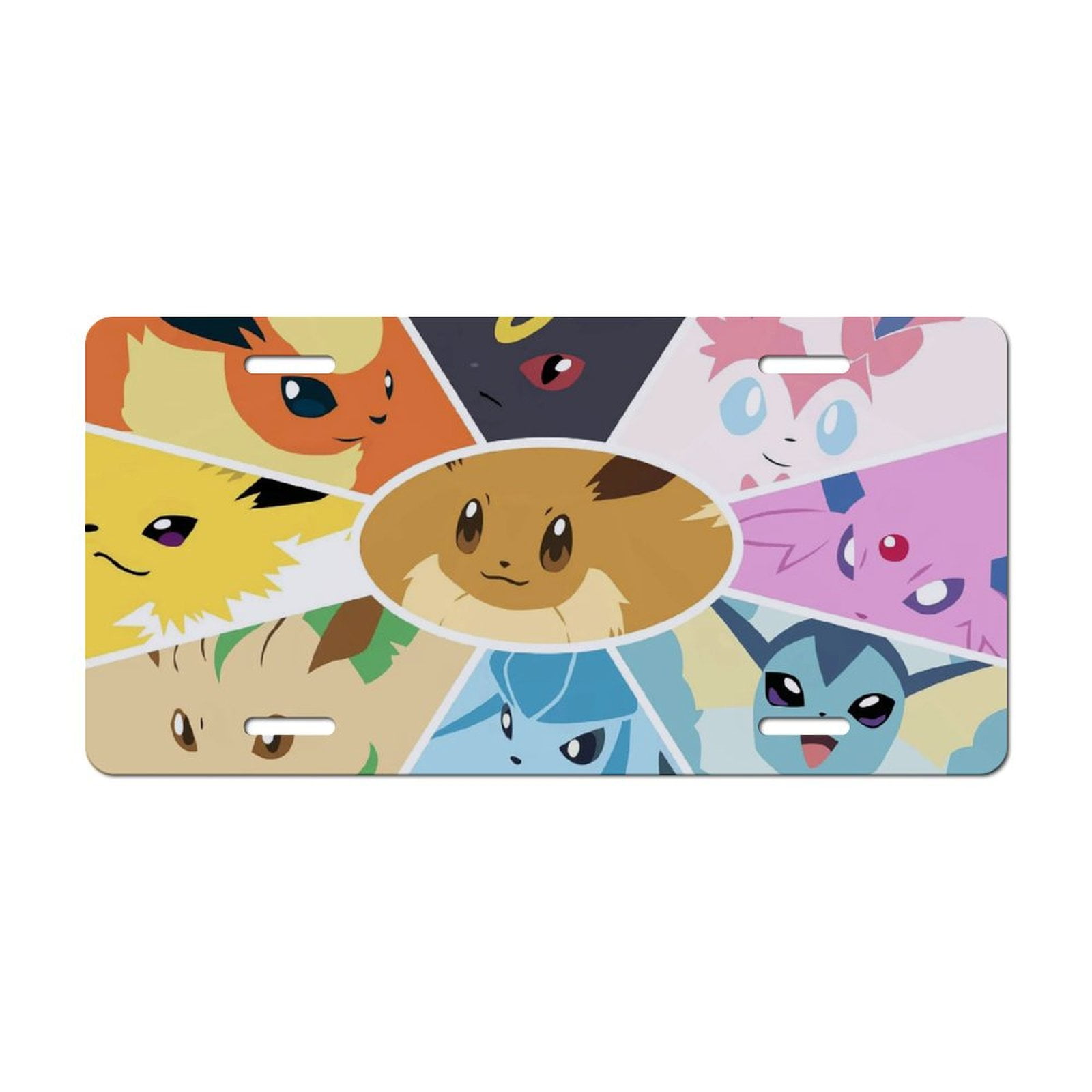 Pokemon_Eevee Car License Plate Cute Anime License Plate Covers Holder ...