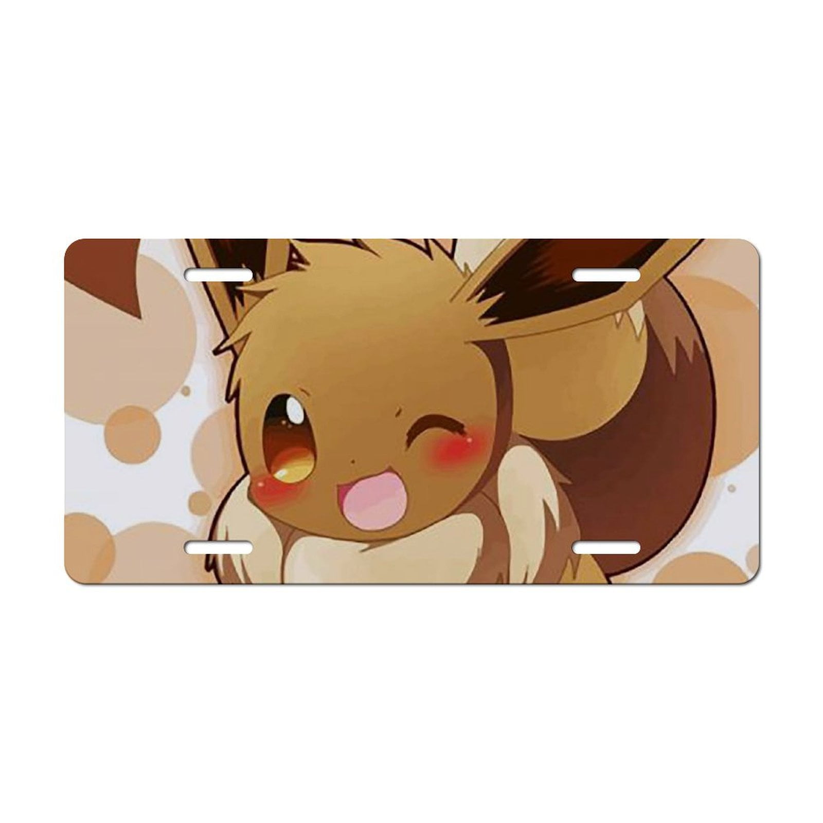 Pokemon_Eevee Car License Plate Cute Anime License Plate Covers Holder ...