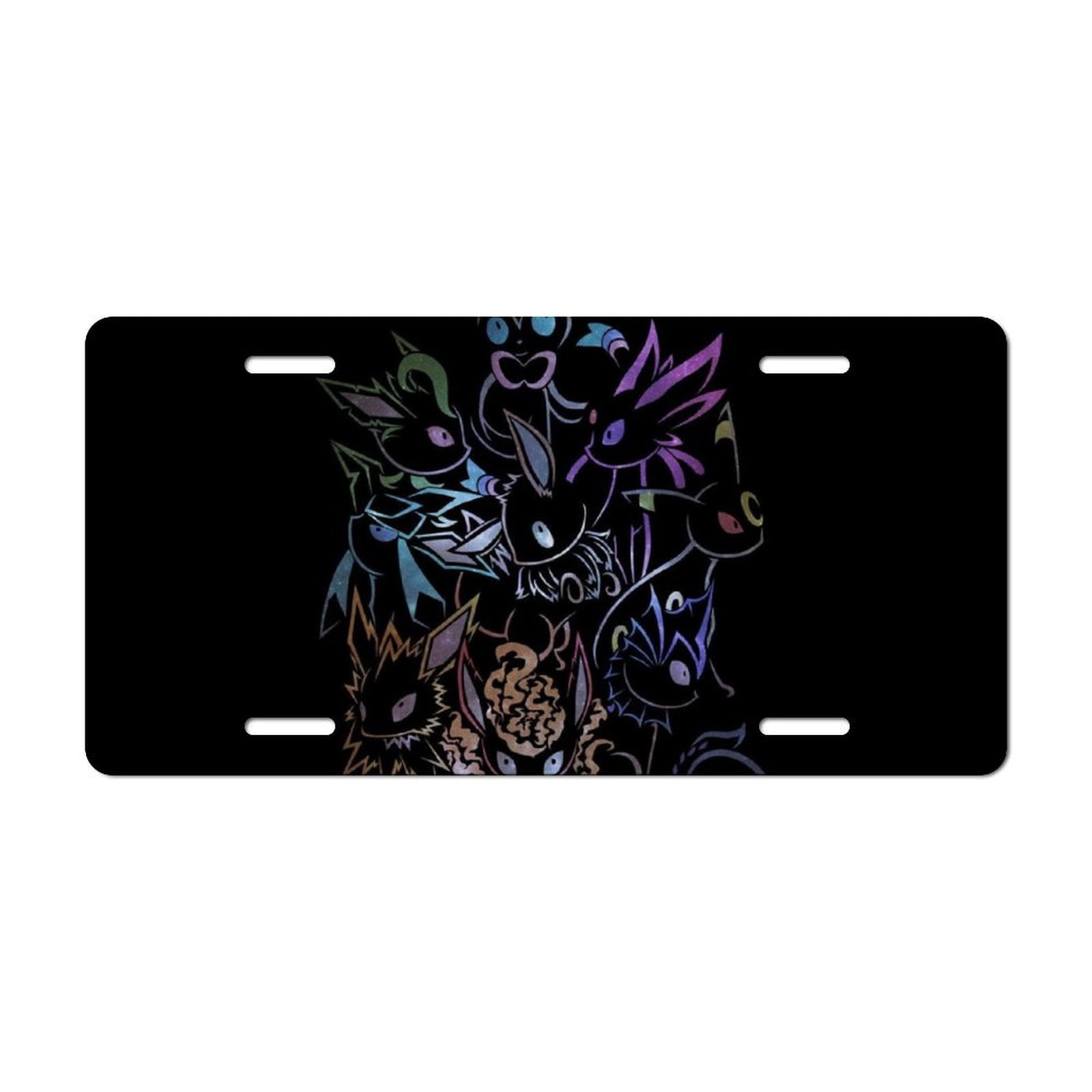 Pokemon_Eevee Car License Plate Cute Anime License Plate Covers Holder ...